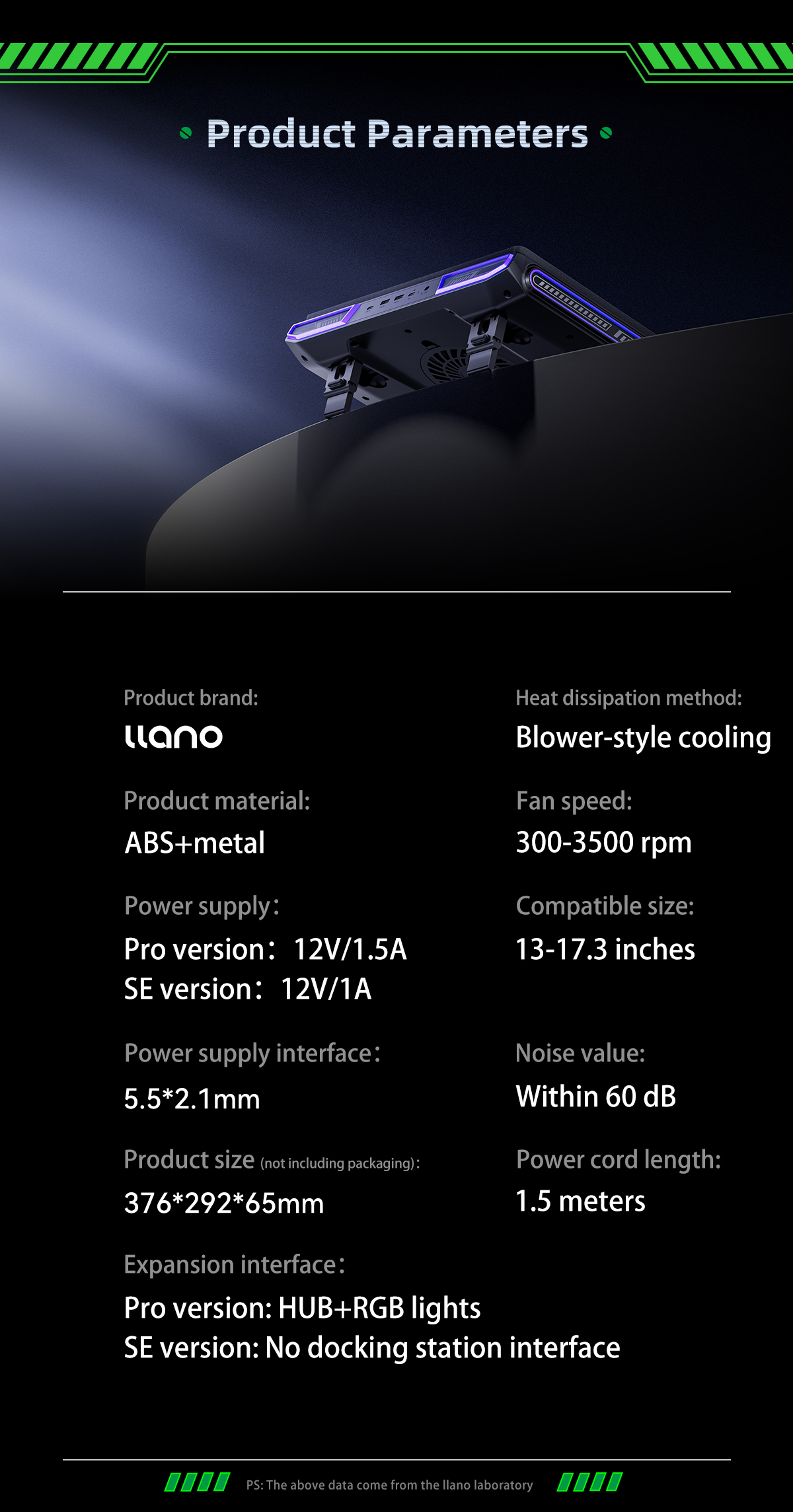 Llano V10 แล็ปท็อป Cooling Pad ติดตั้ง Rpm 3500 Gigantic Turbo-Fan Rapid Cooling แล็ปท็อปสําหรับ ...