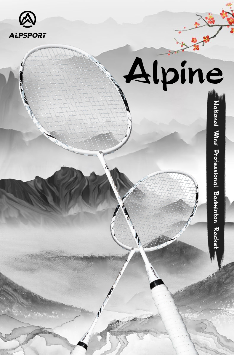 Alpsport ใหม่ SS 100% คาร์บอนไฟเบอร์ Professional ไม้แบดมินตัน Original ...
