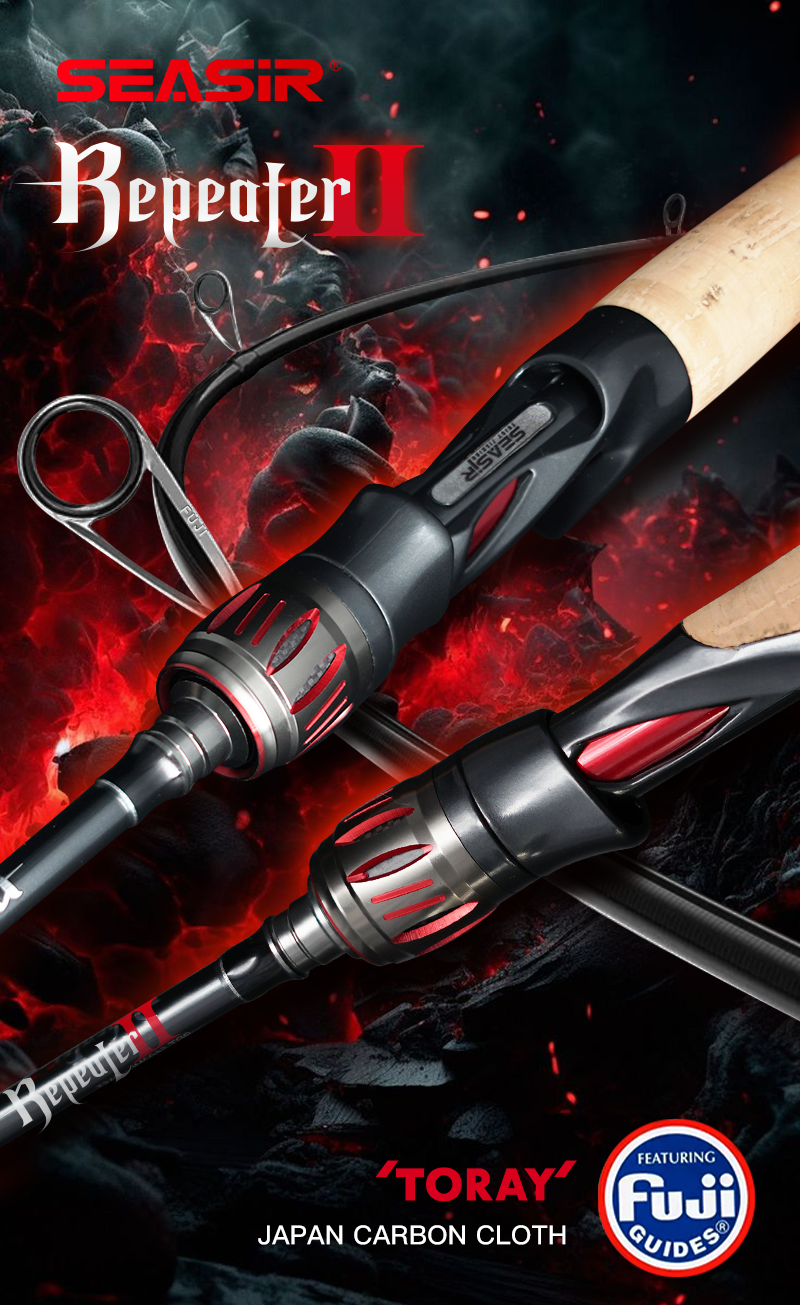 SEASIR REPEATER เบ็ดตกปลา FUJI-O คู่มือแหวนคาร์บอนความไวสูง 2A เกรด ...