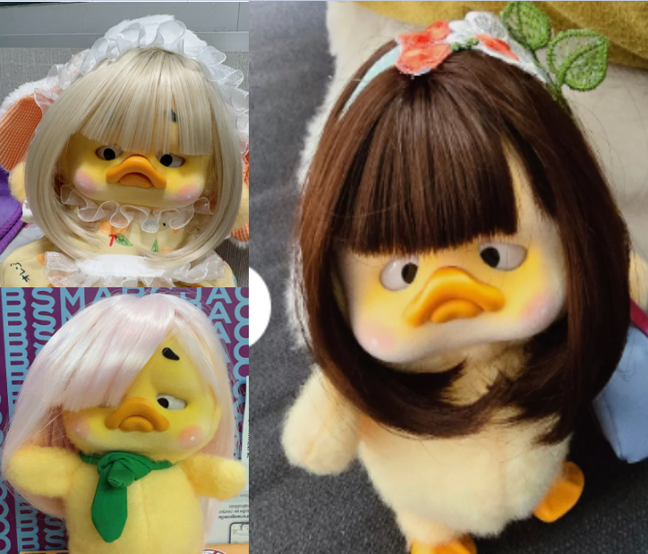 Boda Duck wig Annoying Duck, wig BJD doll wig, straight bangs and ...