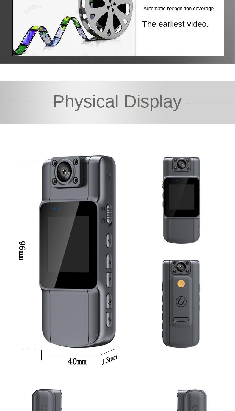 L11 2K Action กล้อง IR Night Vision Body กล้องบันทึกวิดีโอการเฝ้าระวัง ...