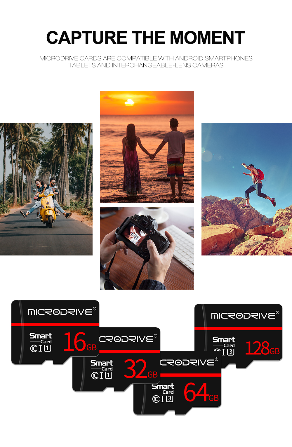 Original Microdrive Micro SD การ์ด 128GB Class 10 การ์ดหน่วยความจํา 64GB การ์ดแฟลช 256GB 32GB ...