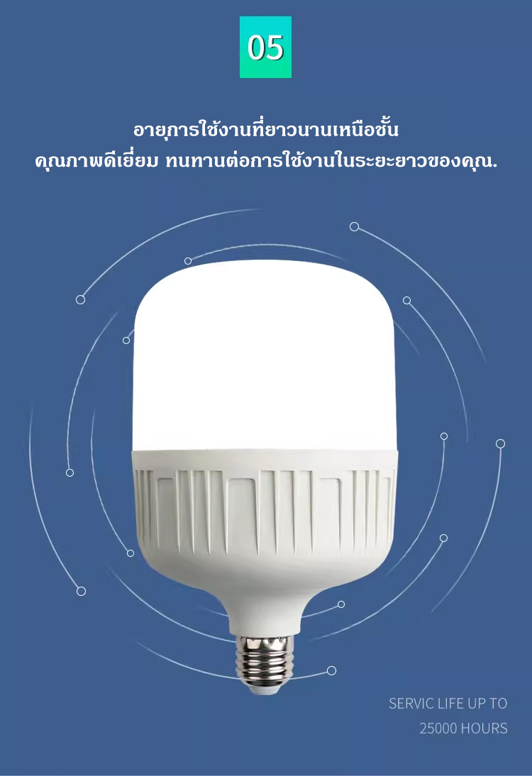 Lighthome หลอดไฟ LED HighBulb 5W 10W 20W 30W 60W 100W 120W 200W light หลอดไฟ LED ขั้วE27 หลอดไฟ ...