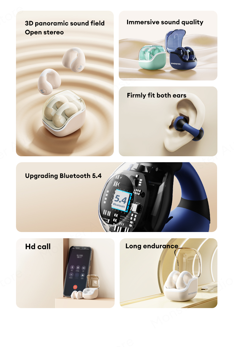 Monster XKT29 หูฟังไร ้ สายบลูทูธ HD เสียงแฝงต ่ ําอายุการใช ้ งาน ...