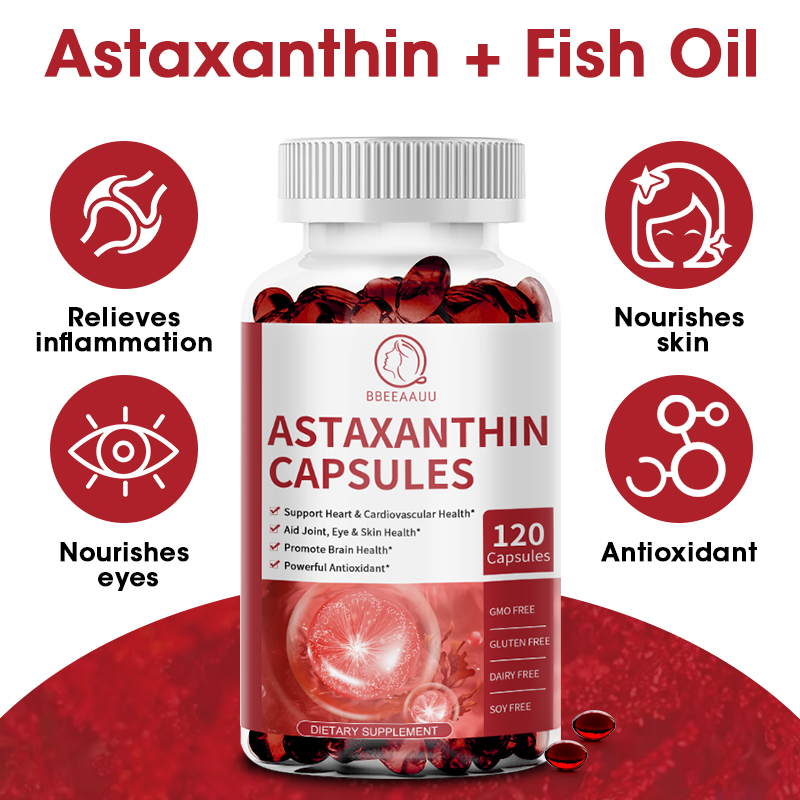 Beau Astaxanthin 120Capsules, fish Oil, Antarctic Krill Oil,EPA ,DHA ...