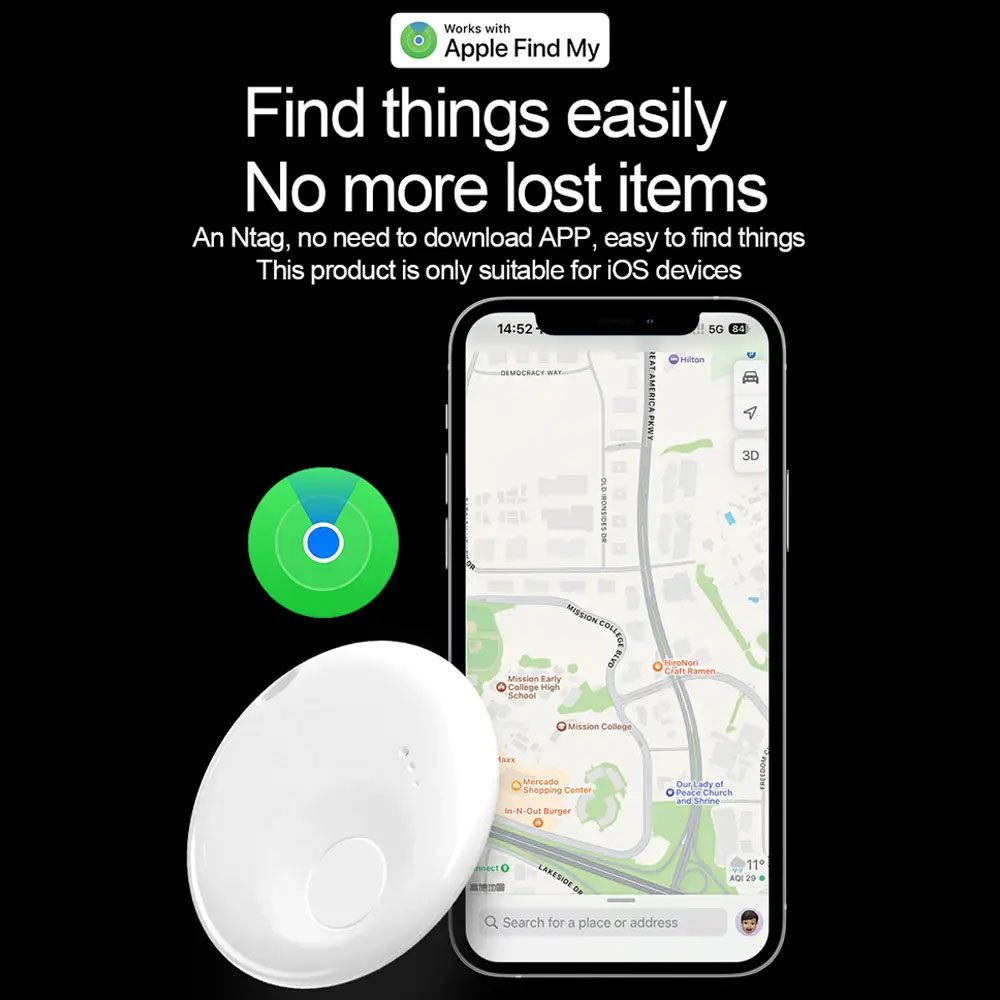 สมาร์ท GPS Tracker Mini Tag สําหรับ IOS Apple Find My APP ITag Anti ...