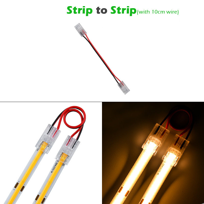 8 มม.2pin COB LED Strip Connector เทปไฟ L รูปร่าง LED มุมตัวเชื่อมต่อ ...