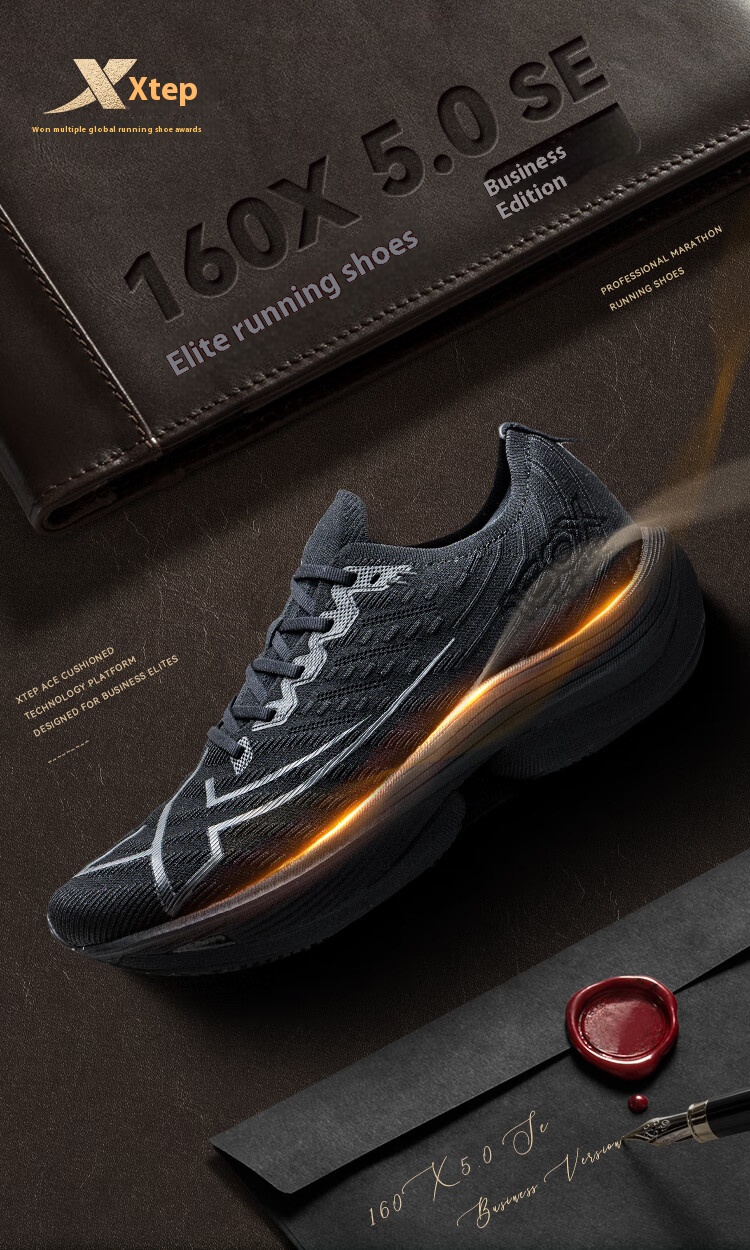 XTEP 160X5.0SE รองเท้าวิ่งรองเท้ามาราธอนมืออาชีพแผ่นคาร์บอนดูดซับแรงกระแทก Men Racing Running ...