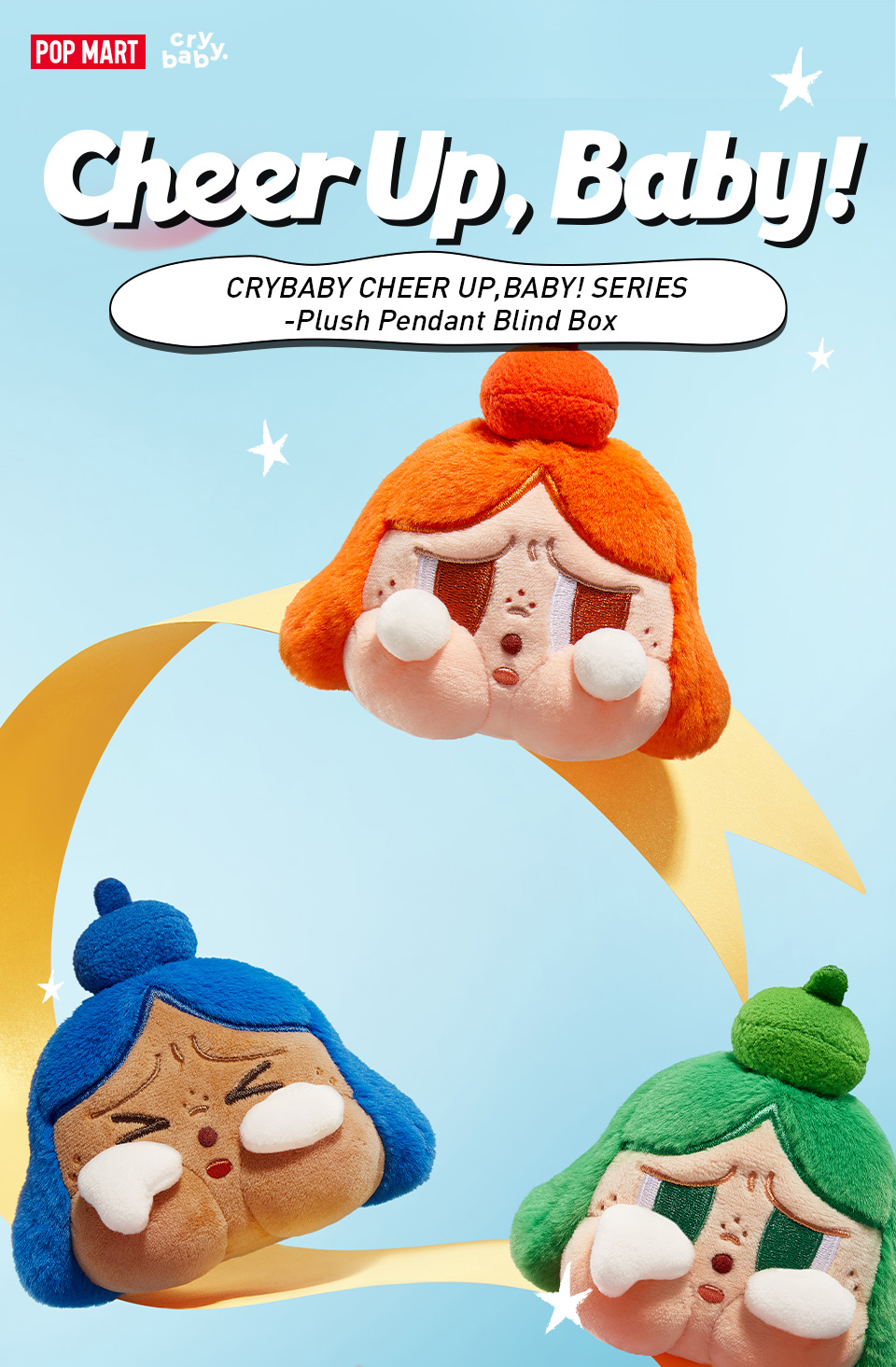 POP MART CRYBABY CHEER UP, BABY! SERIES-Plush Pendant Blind Box(Full ...