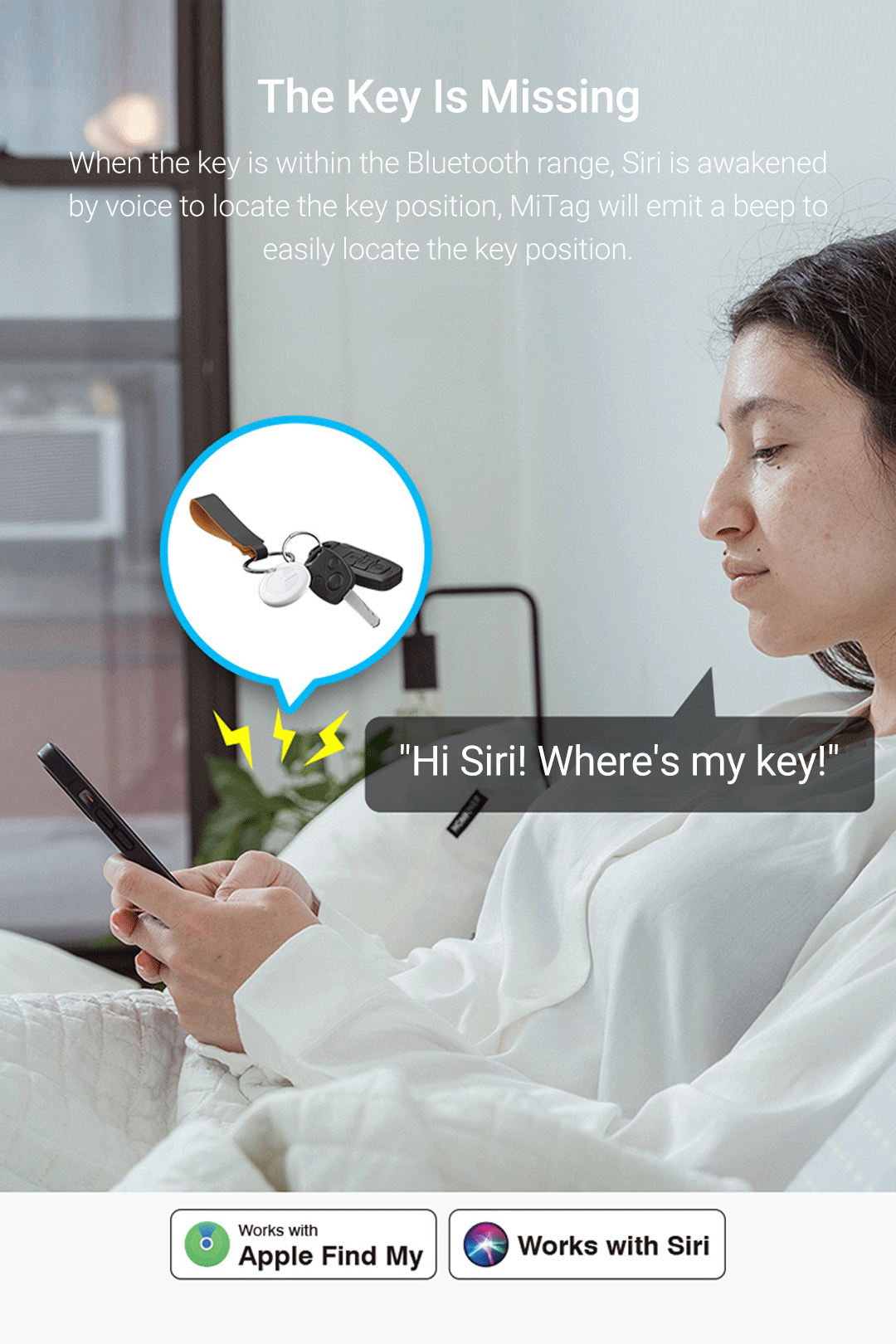 MiTag Bluetooth Tracker,Keys Finder และ Locator สัตว ์ เลี ้ ยงสําหรับ Keys, กระเป ๋ าและอื ่ นๆ ...