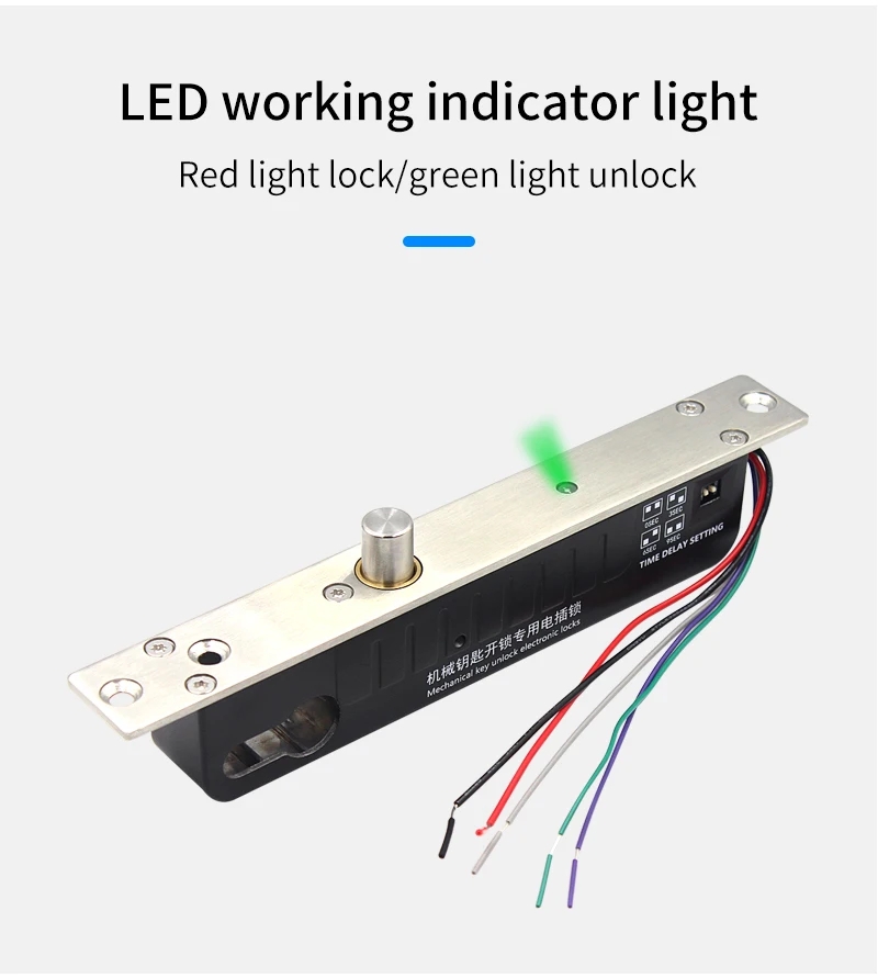 Fail Secure 12V/24V Electric Drop Bolt Lock Manual Key Unlock กระบอก ...