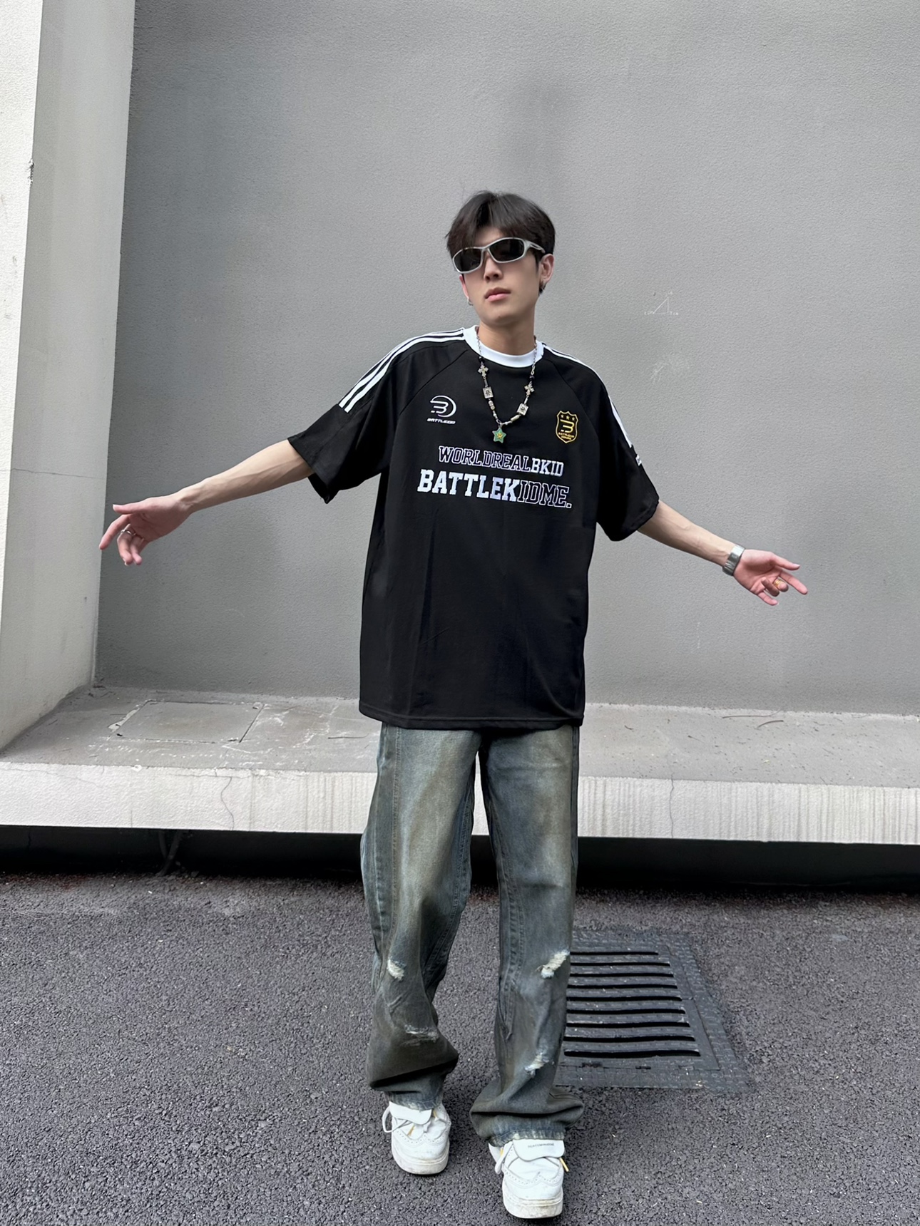 ⚡️Proman⚡️ [ 16 สี COD ]เสื้อยืดแขนสั้นสไตล์ คอกลม High Street สไตล์ ...