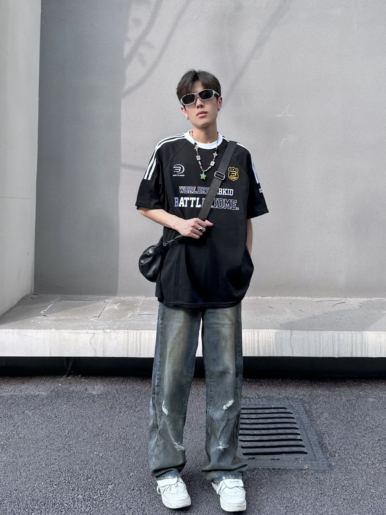⚡️Proman⚡️ [ 16 สี COD ]เสื้อยืดแขนสั้นสไตล์ คอกลม High Street สไตล์ ...