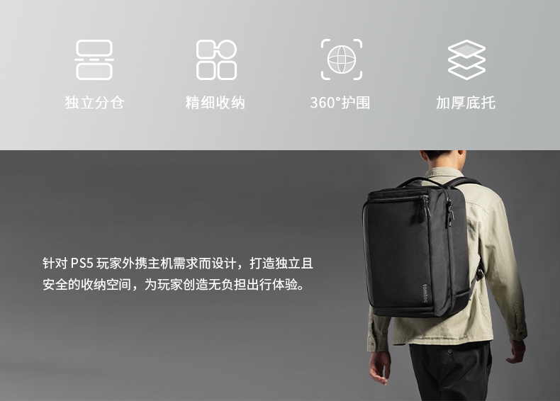 tomtoc PS5 Storage Bag G43 works with a full range of accessories for ...