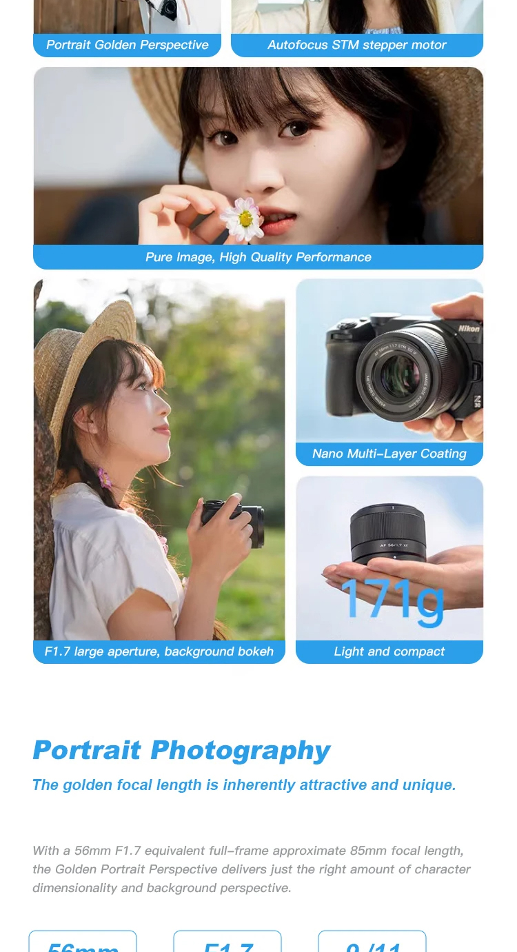 Viltrox AF 56mm F1.7 APS-C เลนส ์ น ้ ําหนักเบารูรับแสงขนาดใหญ ่ สําหรับ Fuji X Mount สําหรับ ...