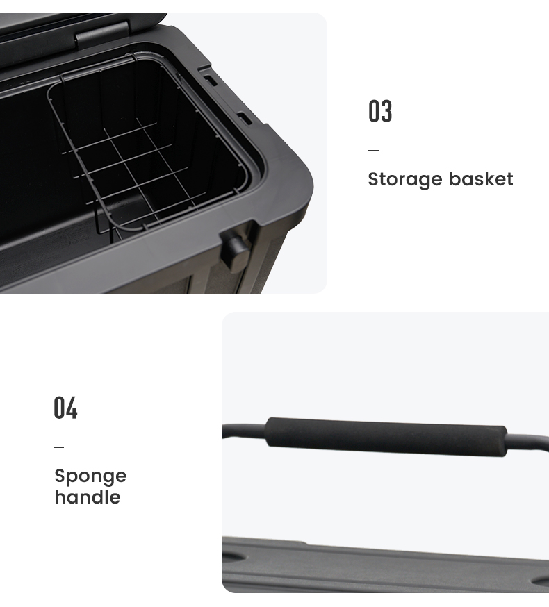 Mobi GARDEN Camping Cooler Box Ice อัพเกรดพร้อมตะกร้าเก็บ 26L รถแบบพกพา ...
