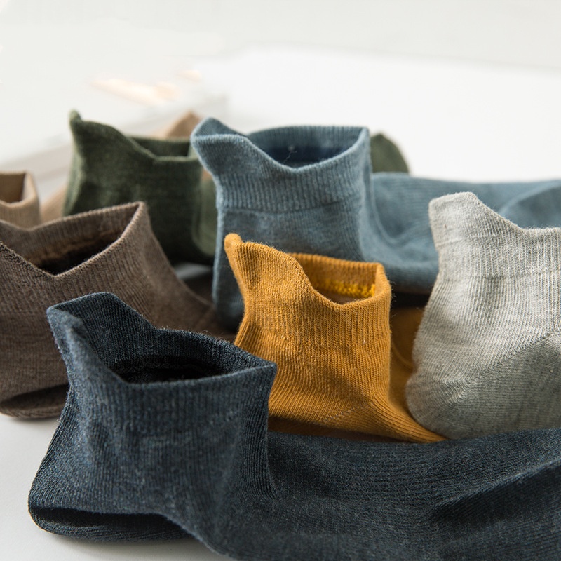 ถุงเท้าสําหรับผู้ชายธุรกิจสีทึบดูดซับเหงื่อในฤดูร้อน | Shopee Thailand