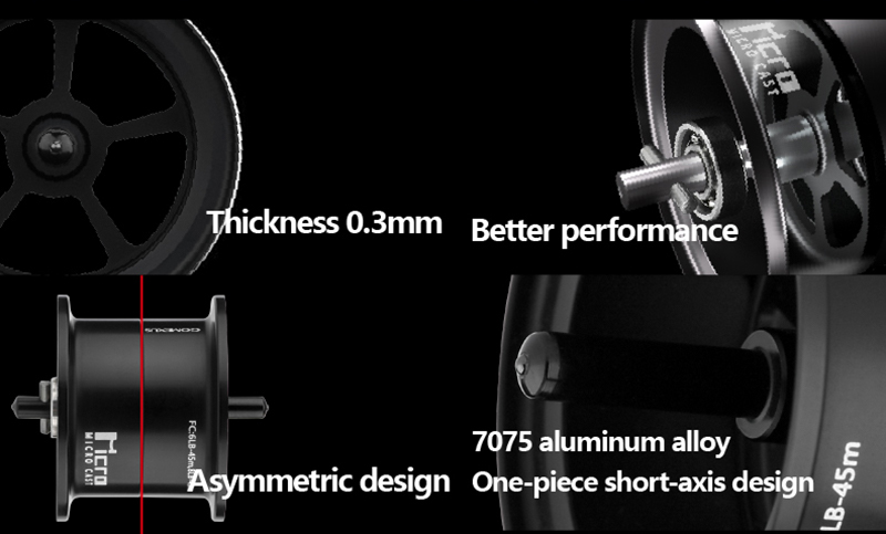 Gomexus ตื ้ น Spool สําหรับ 22 ALDEBARAN BFS Baitcasting ตกปลา Reel ...