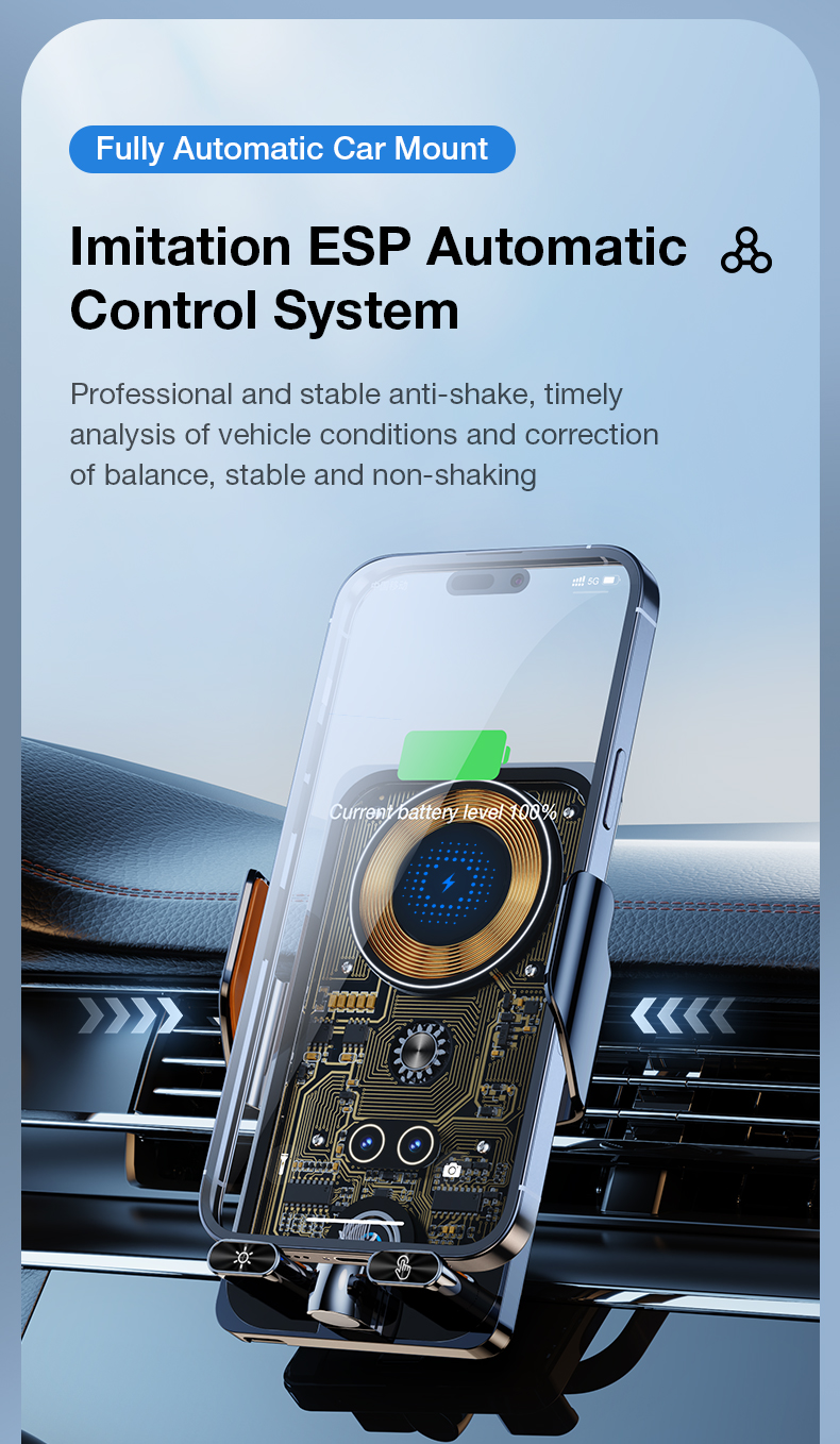 EYD F18 66W Car Wireless Charger ที่วางโทรศัพท์แบบหนีบอัตโนมัติสำหรับ | Shopee Thailand