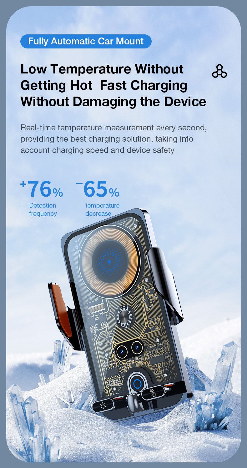 EYD F18 66W Car Wireless Charger ที่วางโทรศัพท์แบบหนีบอัตโนมัติสำหรับ | Shopee Thailand