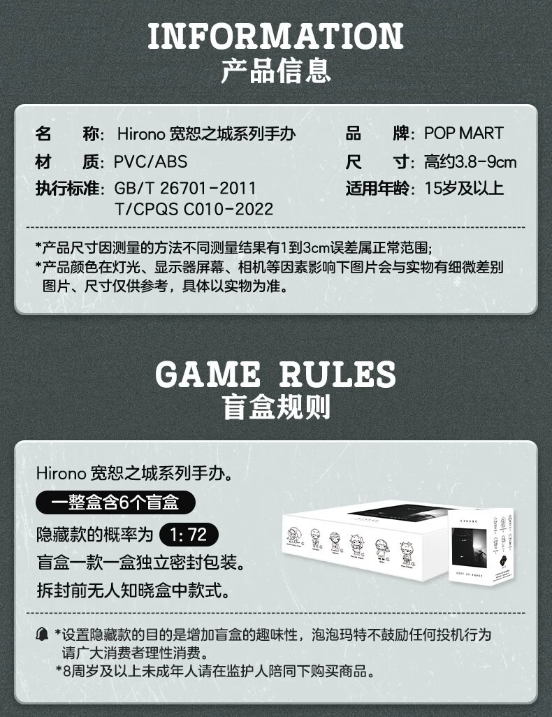 🔥พร้อมส่ง ของแท้🔥POPMART HIRONO V3 City of Forgiveness Series HIRONO ...