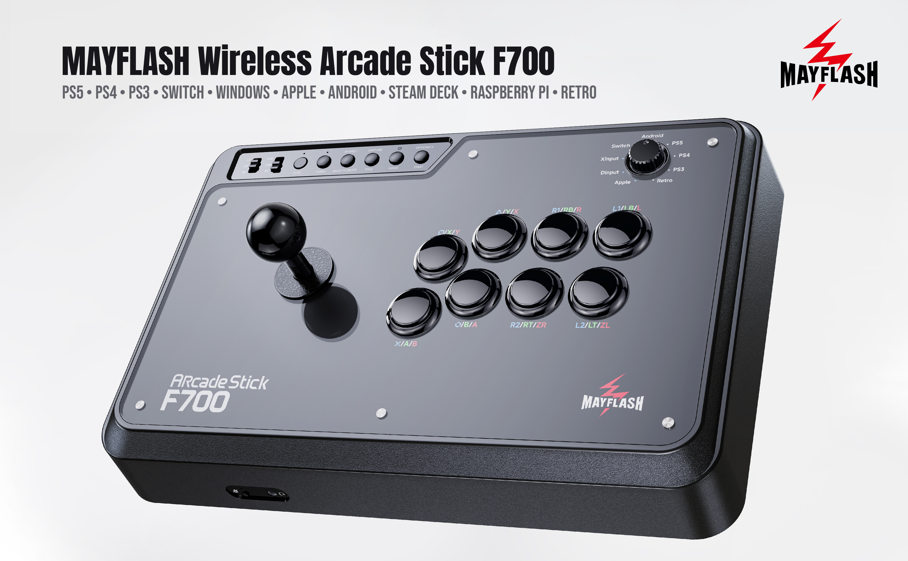 Mayflash Arcade Stick F700 สําหรับ PS5/ PS4/PS3/Switch/Windows/iOS ...
