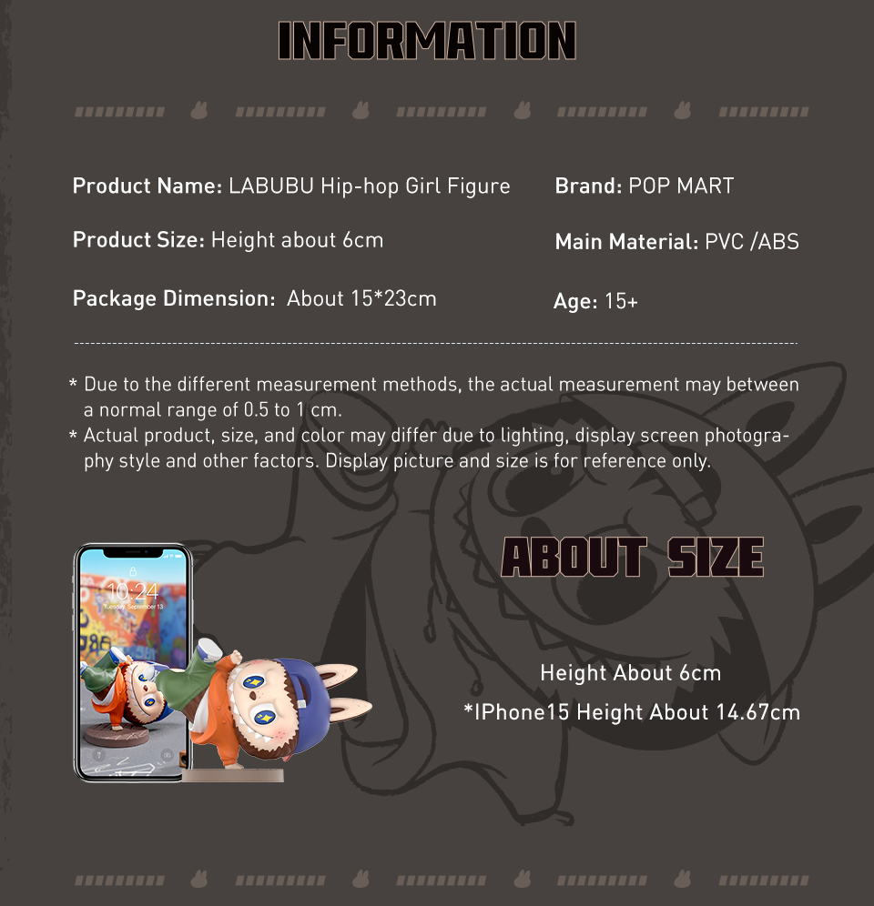 POP MART LABUBU Hip-hop Girl Figure | Shopee Thailand