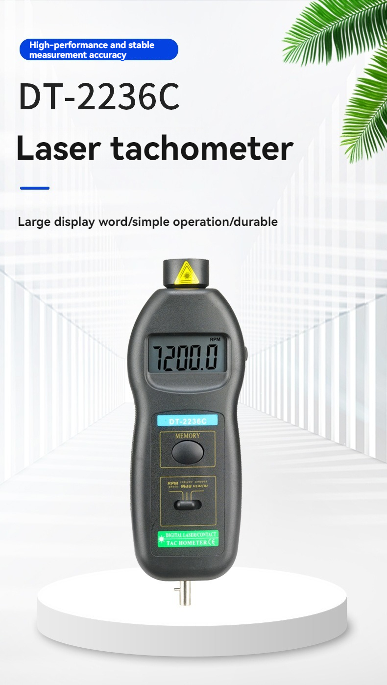 Dt2236c เครื่องวัดความเร็ว Laser Tachometer DT 2236C, LED Digital ...