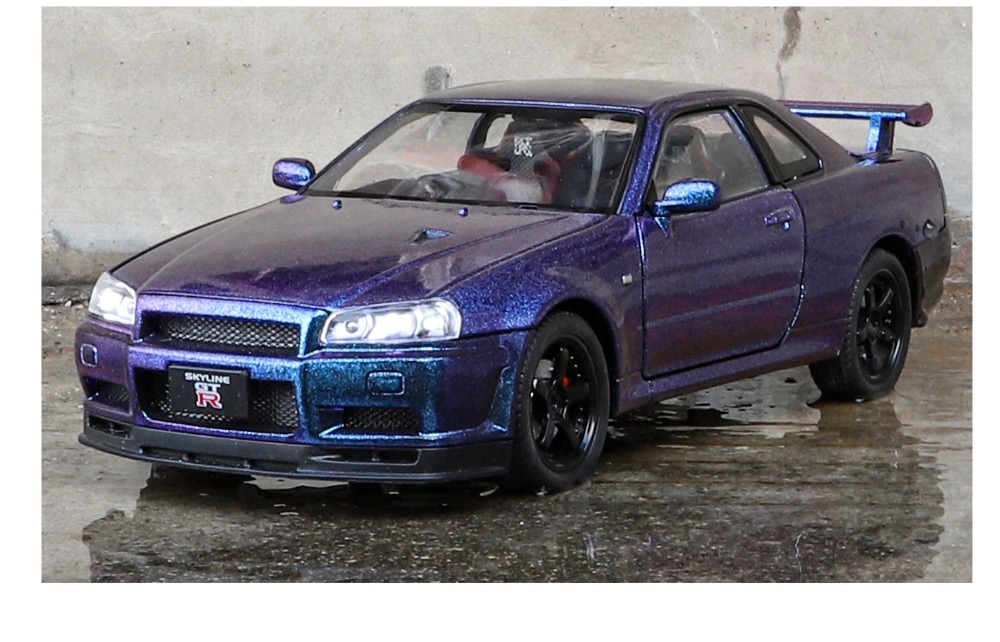 1 . 24 Scale Nissan GTR R34 รถรุ ่ นDiecastรถเสียงรถคนรักคอลเลกชันเด ็ ...