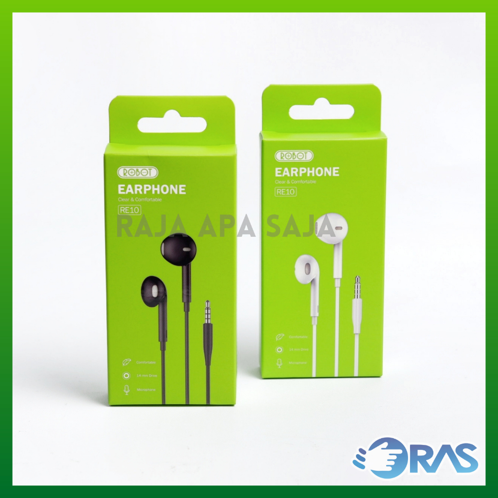 ROBOT หูฟังมีสาย รุ่น RE10/RE20 หูฟัง มีไมโครโฟนในตัว Earphone เบสหนัก ...