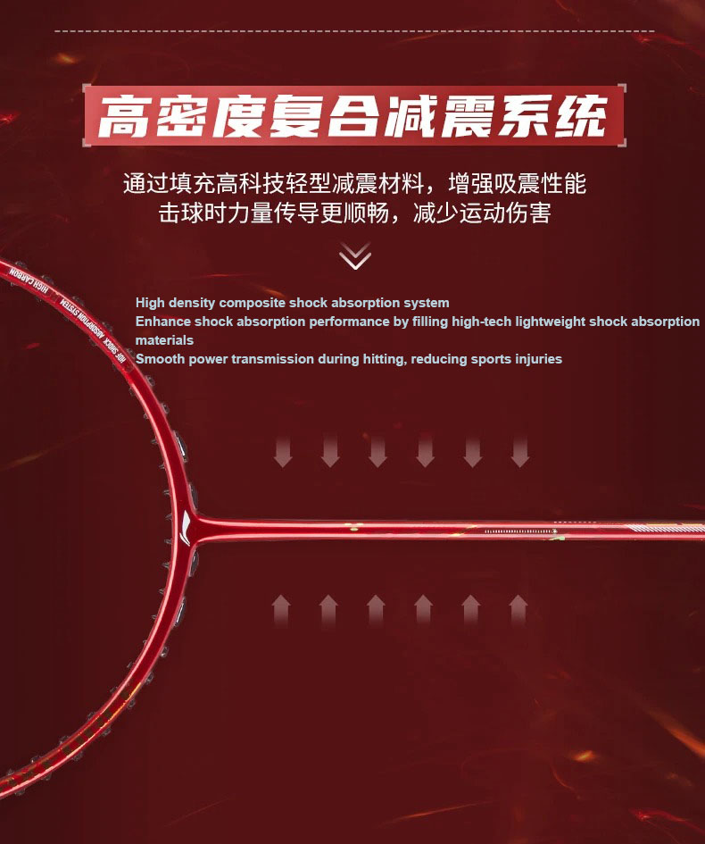 Li Ning Axforce Cannon PRO ไม้แบดมินตัน 4U/5U สีแดง/สีม่วงเข้มสีฟ้า ...