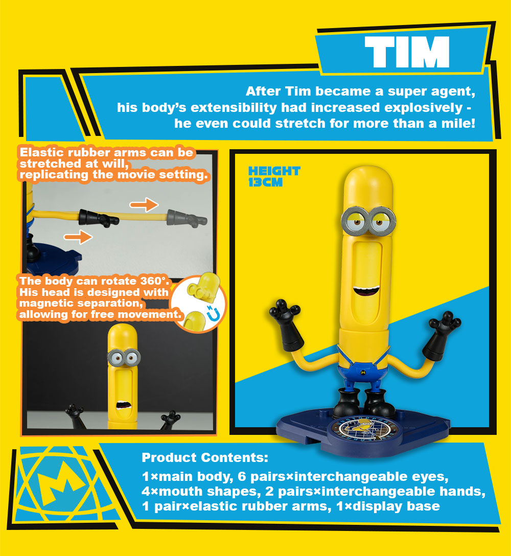 YOLOPARK AMK Series Despicable Me 4 Mega Minion Tim Model Kits | Shopee ...