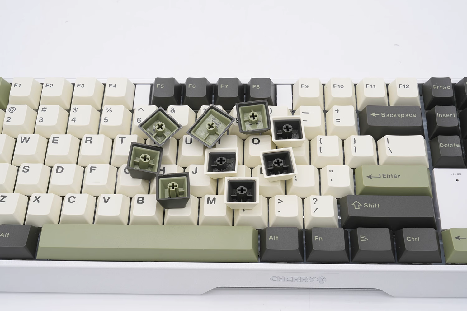 Gmk olive 163 คีย ์ ABS สองสีแม ่ พิมพ ์ keycap เชอร ์ รี ่ ความสูง ...