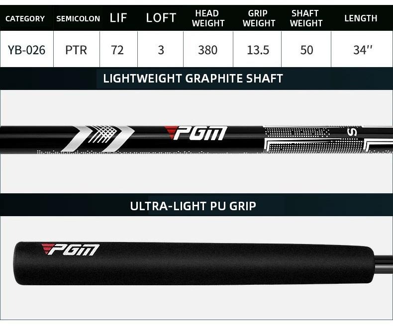 Pgm Golf Handed Standing Golf Putter Club with Aiming Line Design Unisex Right TUG054 | Shopee ...