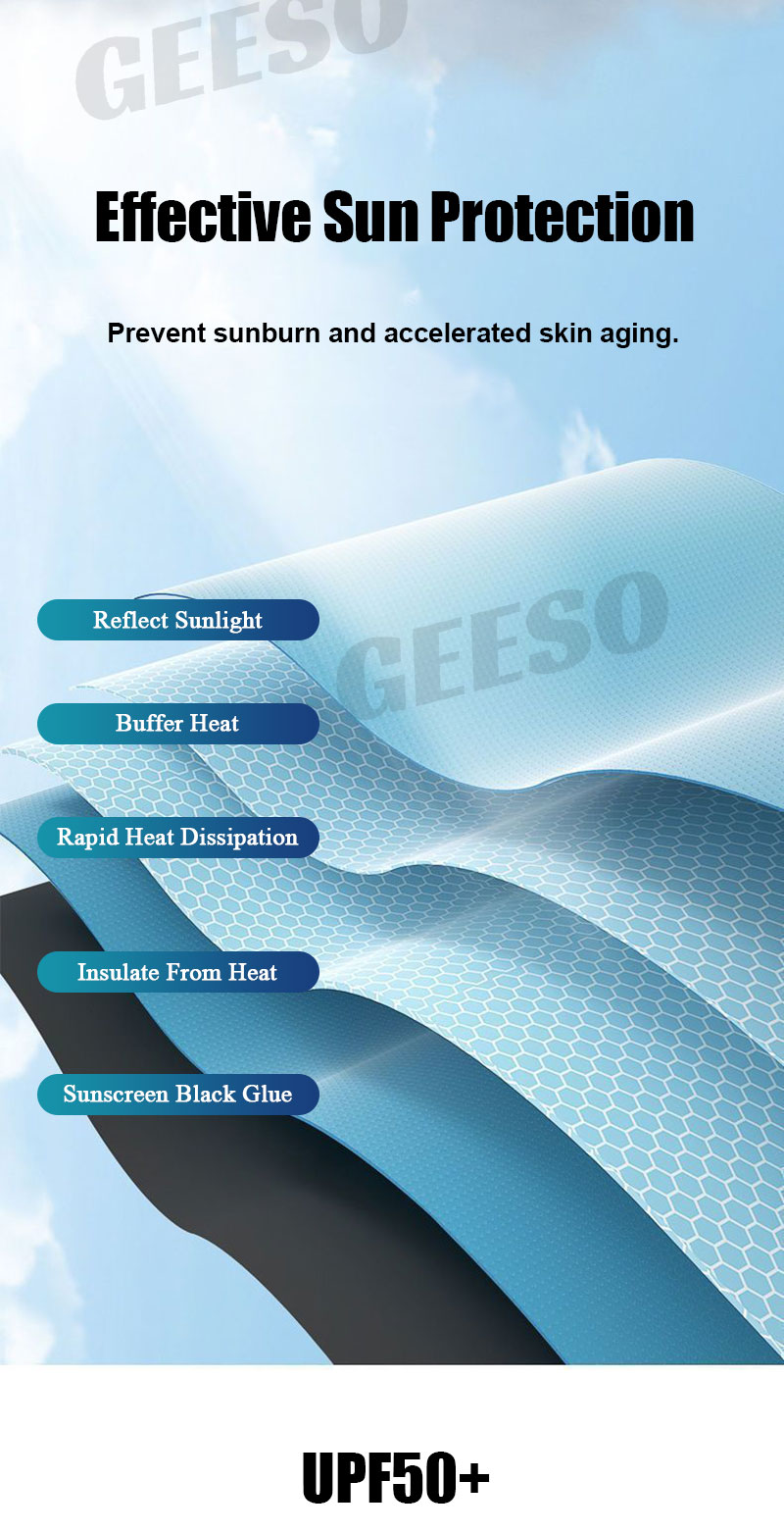 GEESO เลือกได้ 7 สี Automatic ร่ม 24 Ribs UPF50+ 23นิ้ว ร่มพับลม เส้นผ่าศูนย์กลาง 105ซม | Shopee ...