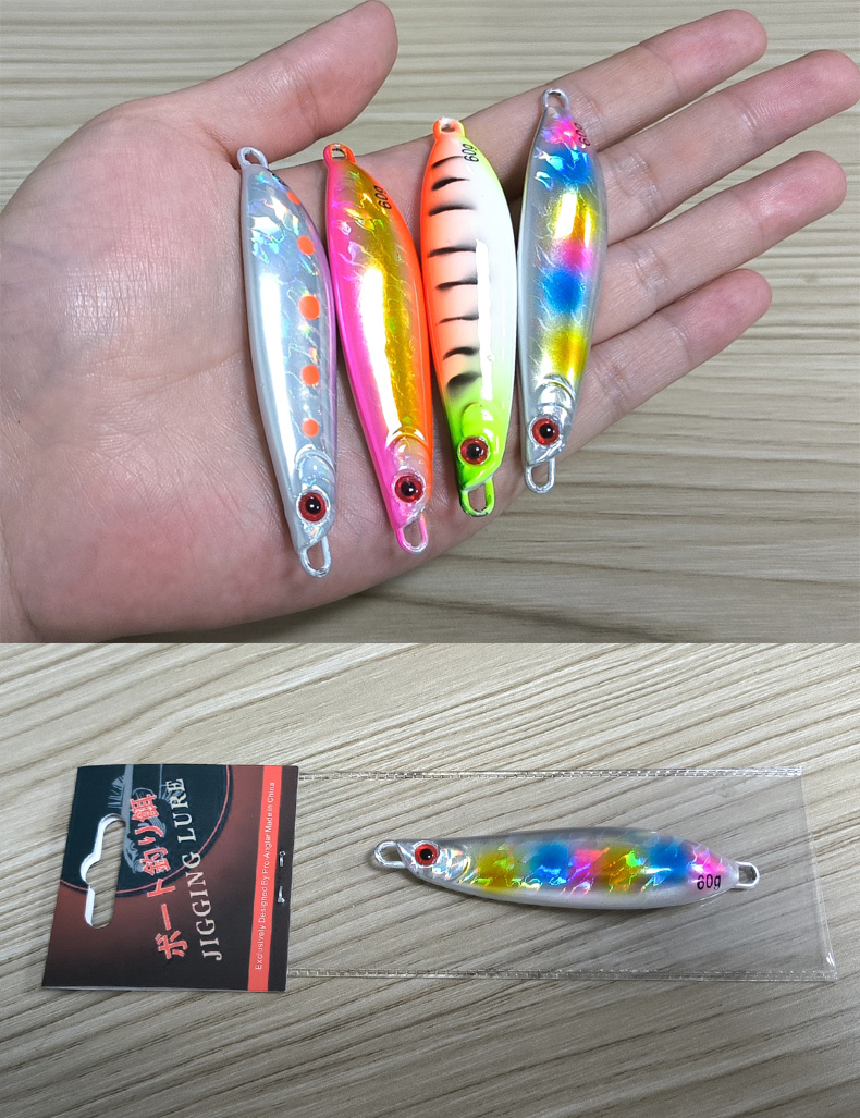 TEASER【J138】s รูปร่าง Micro Jig 20g 30g 40g 60g 80g Luminoua น้ําเค็ม Shore Casting Fishing Lure ...