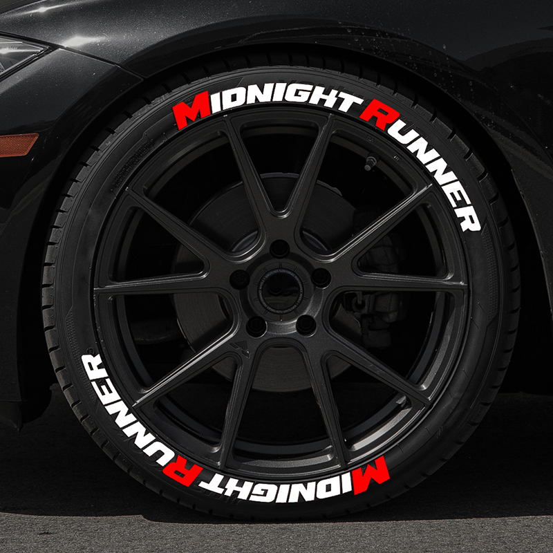 2 ชิ้นรถสติกเกอร์ยาง MIDNIGHT RUNNER Stiker Tayar Kereta Tyre สติกเกอร์ ...