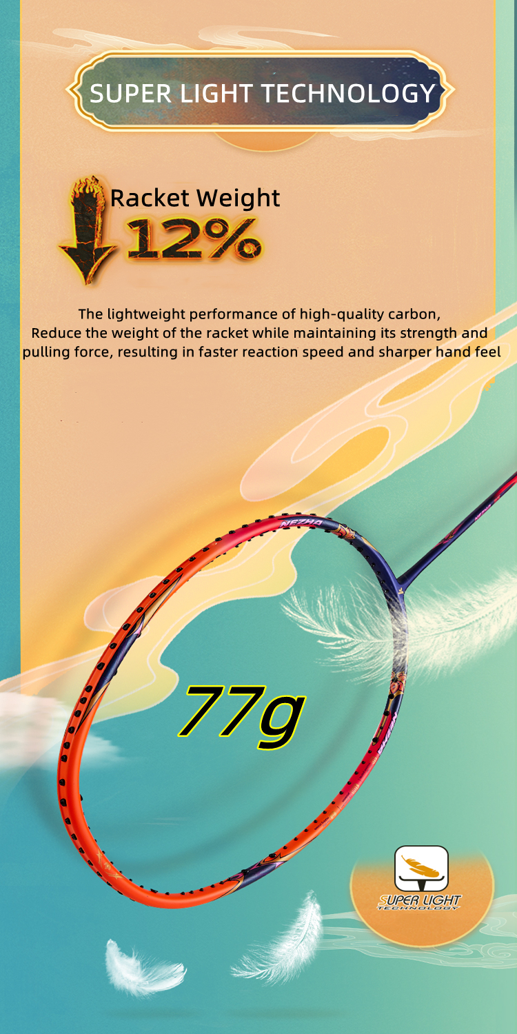 KAWASAKI ไม้แบดมินตันคาวาซากิ 5U NEZHA 35 Professional Super Light ...