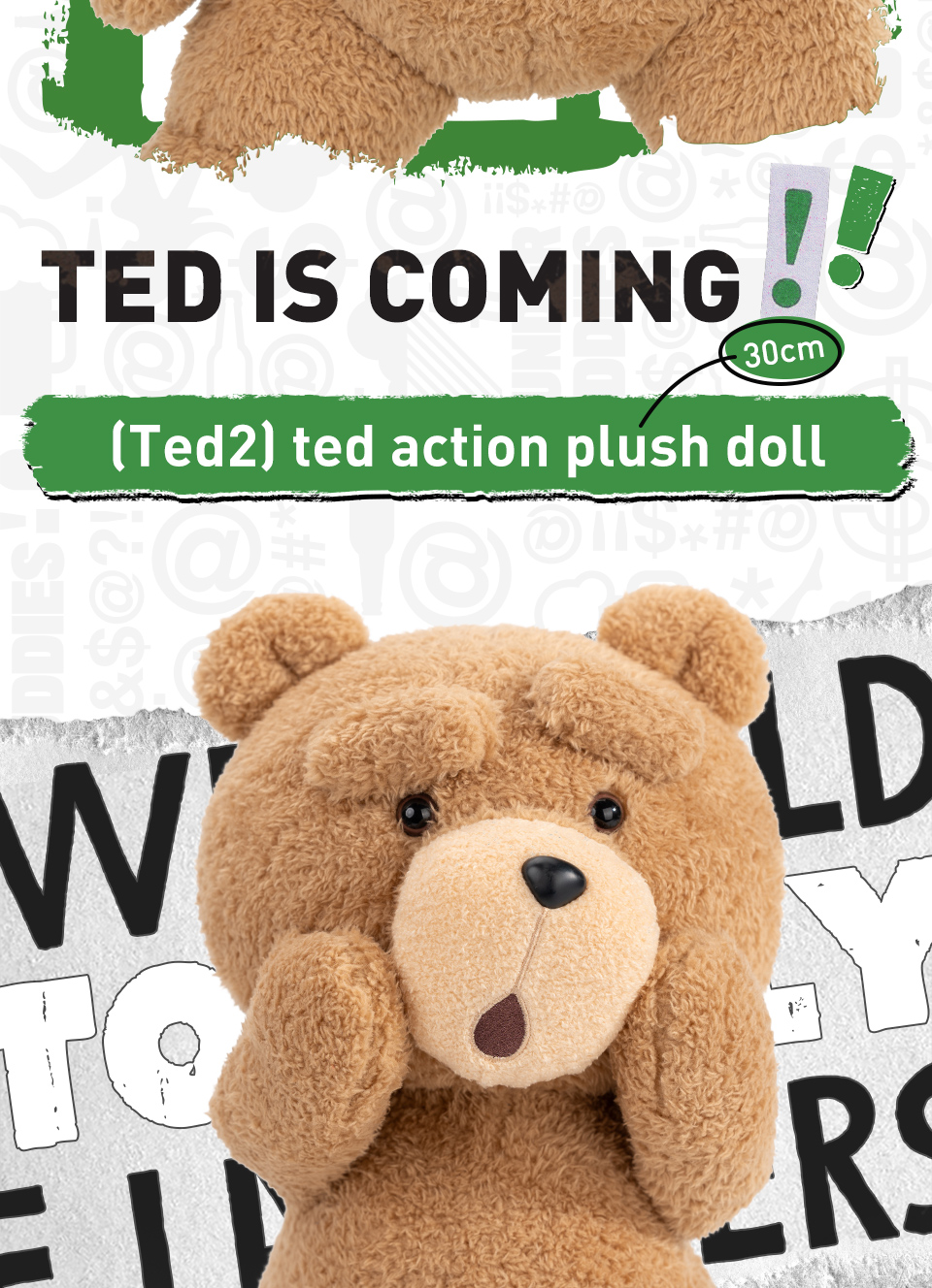 POP MART (Ted2) ted action plush doll | Shopee Thailand