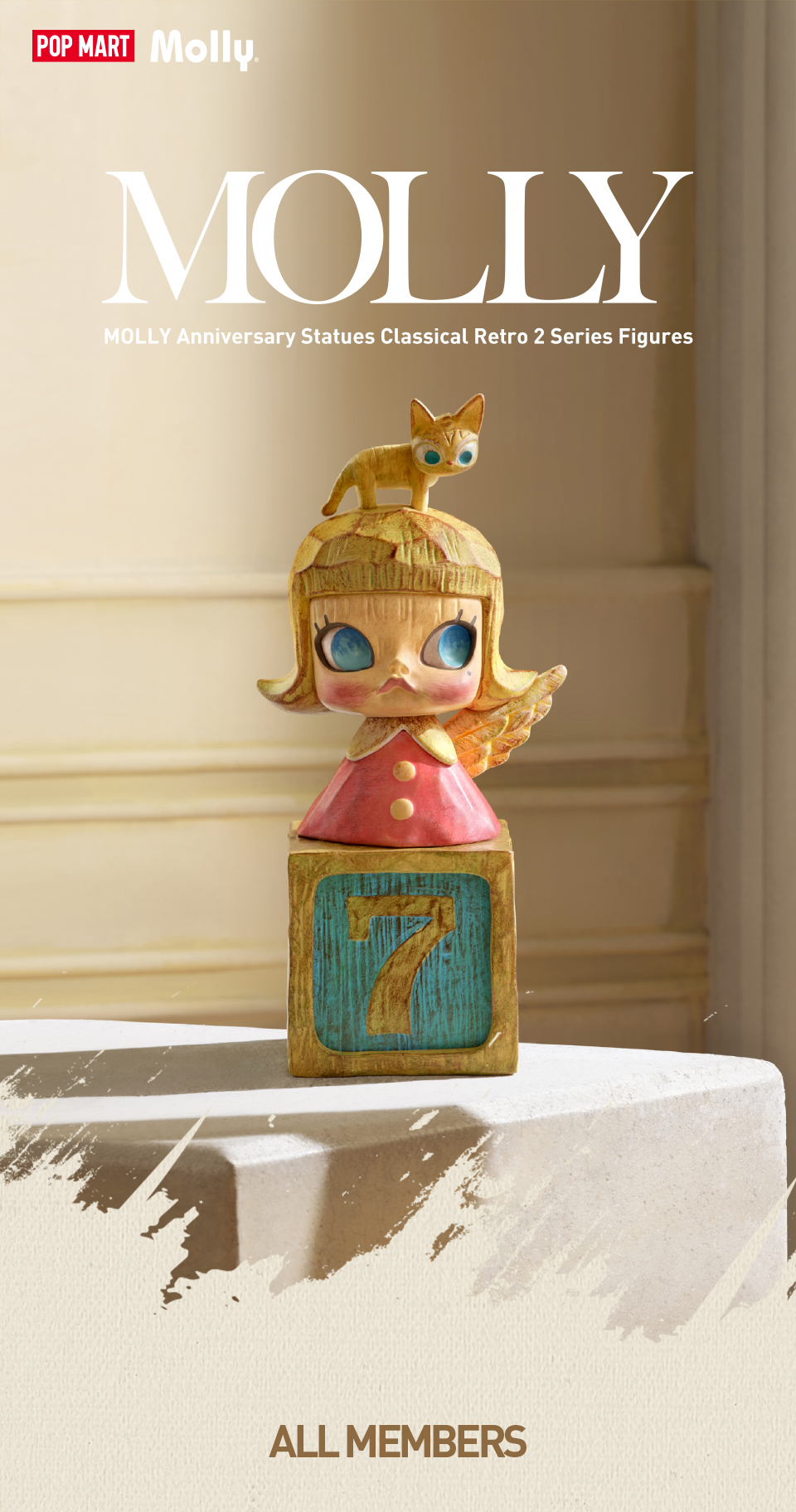 POP MART MOLLY Anniversary Statues Classical Retro 2 Series Figures ...