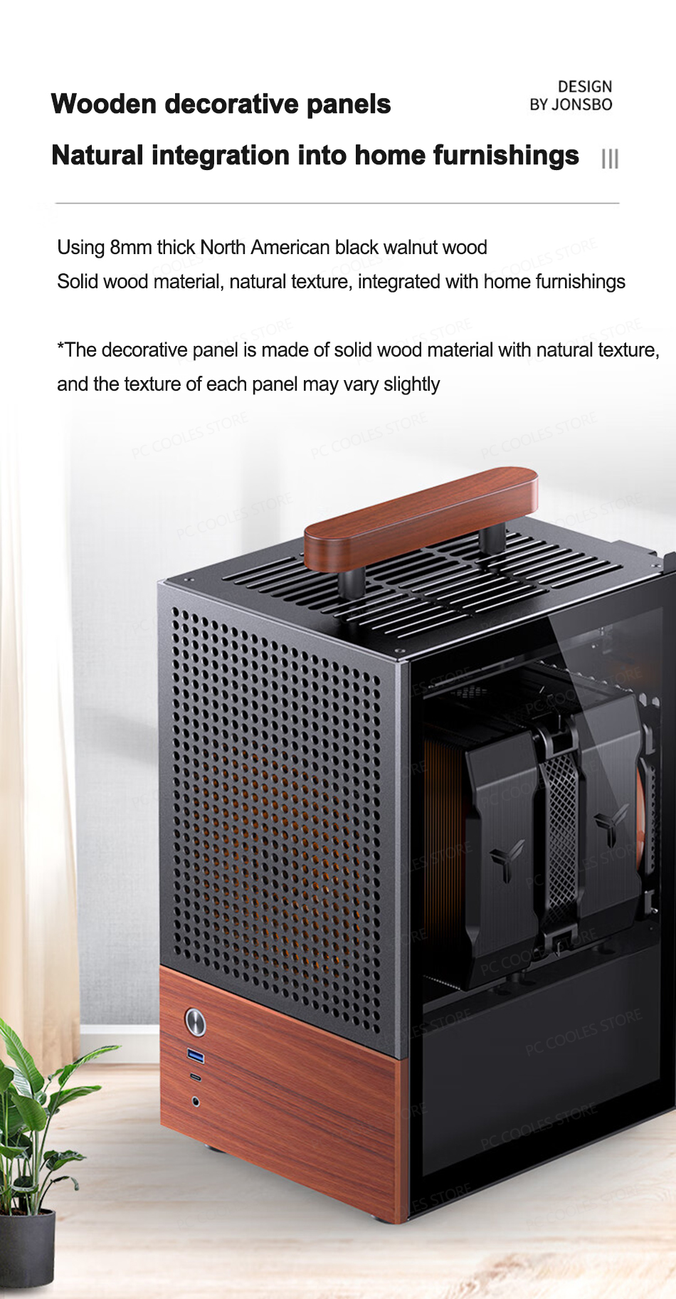 JONSBO T6 Portable Case Aluminum Alloy Type-C Interface Desktop Office ...