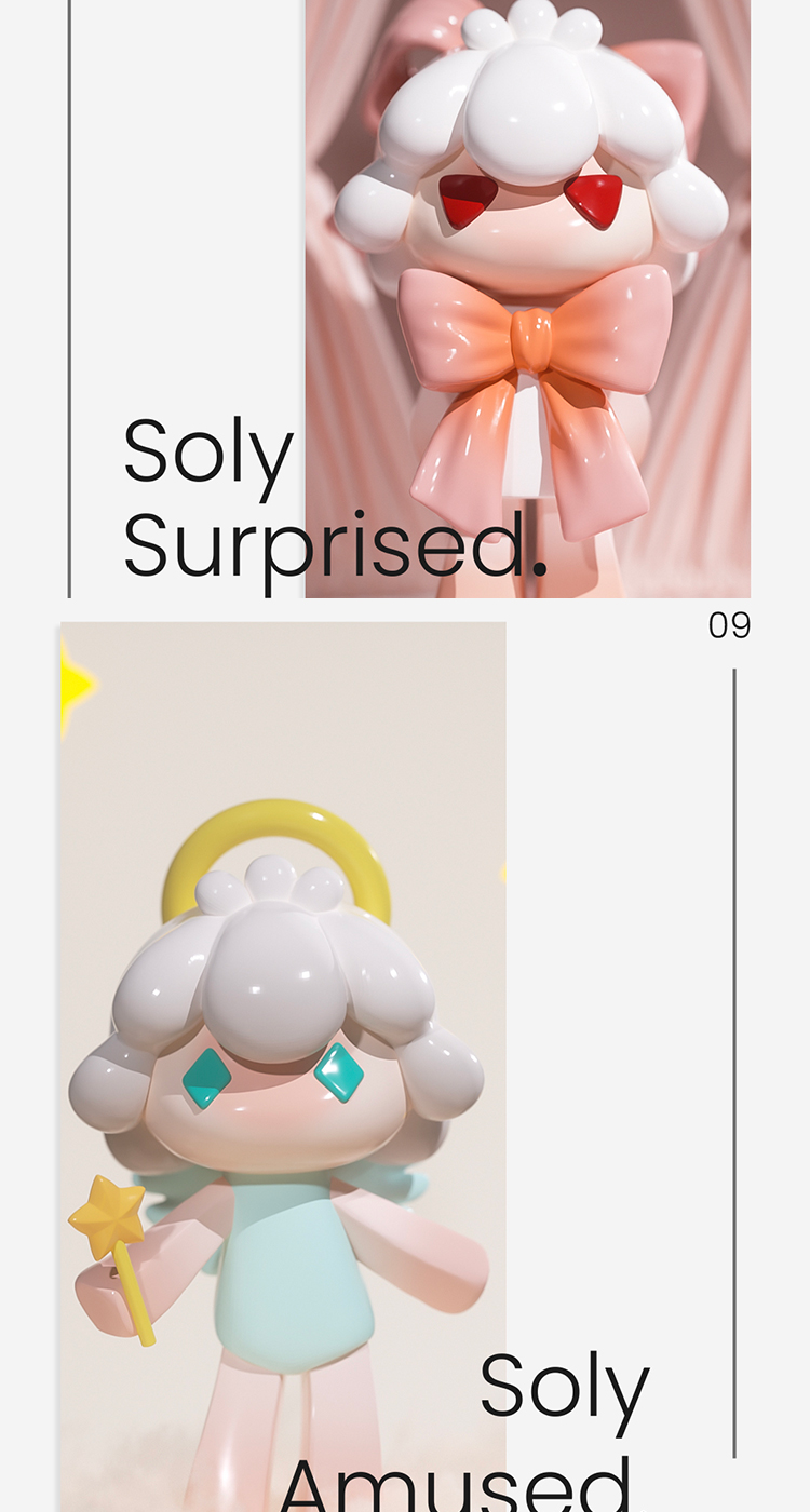 Heyone SOLY MINI mbti series รูป Mystery box Blind box Action น่ารัก-กล่องเต็ม(10 ชิ้น,1 ชิ้น ...