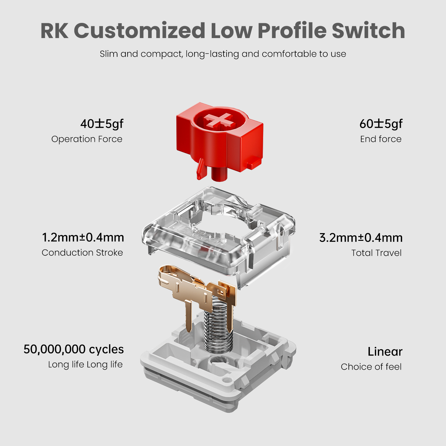 Royal Kludge RK N80 Pearly Dawn 80 Key Low Profile Tri-Mode RGB แบบมี ...