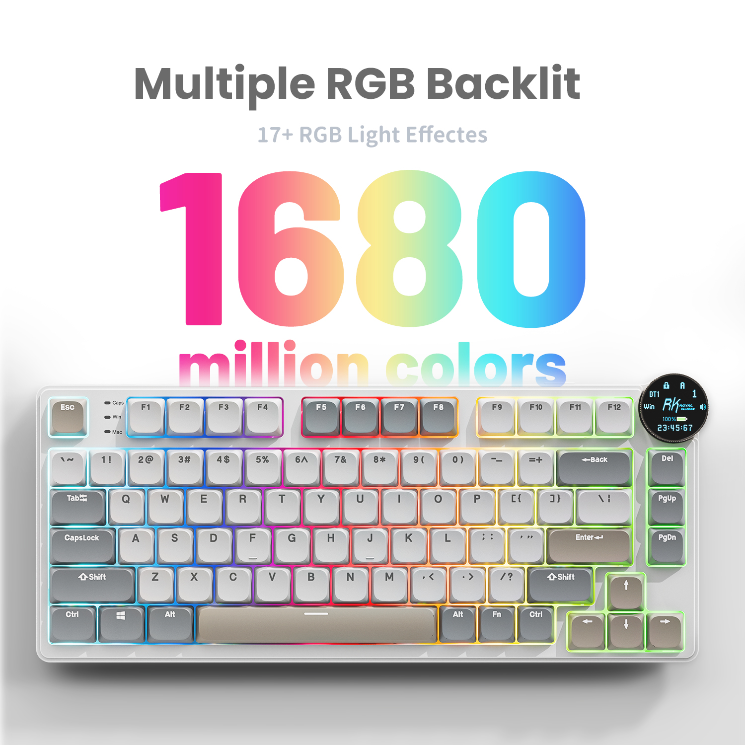 Royal Kludge RK N80 Pearly Dawn 80 Key Low Profile Tri-Mode RGB แบบมี ...