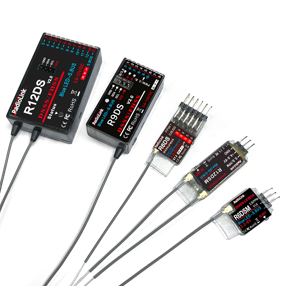 Radiolink RC Receiver R12DS R12DSM R9DS R6DS R6DSM 2.4G 6/9/10/11/12CH ...