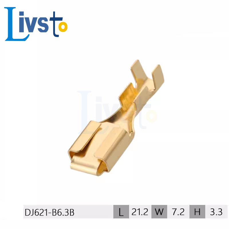 20/50 pcs 6.3 MM รถ Crimp Terminal Spade Connector ทองแดง Pins Auto หญิงชาย Splice ขั้วต่อสายไฟ ...