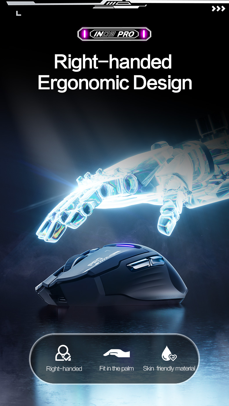 Inphic IN9 pro เมาส์สําหรับเล่นเกมไร้สาย/แบบมีสาย/Bluetooth5.0 Tri-mode ...
