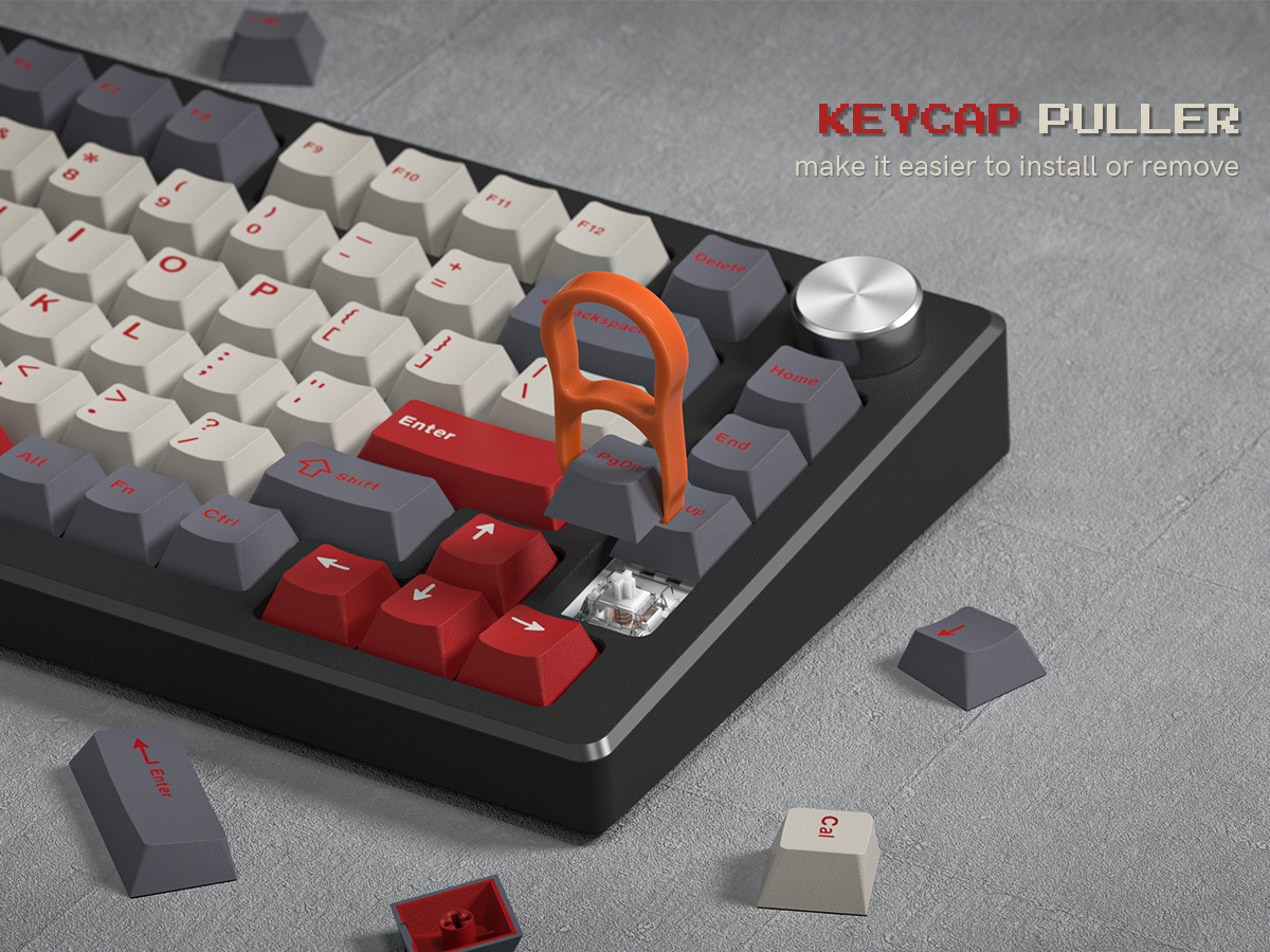Voier 132 คีย์ PBT Keycaps Retro Cherry Profile Double Shot Custom Key ...