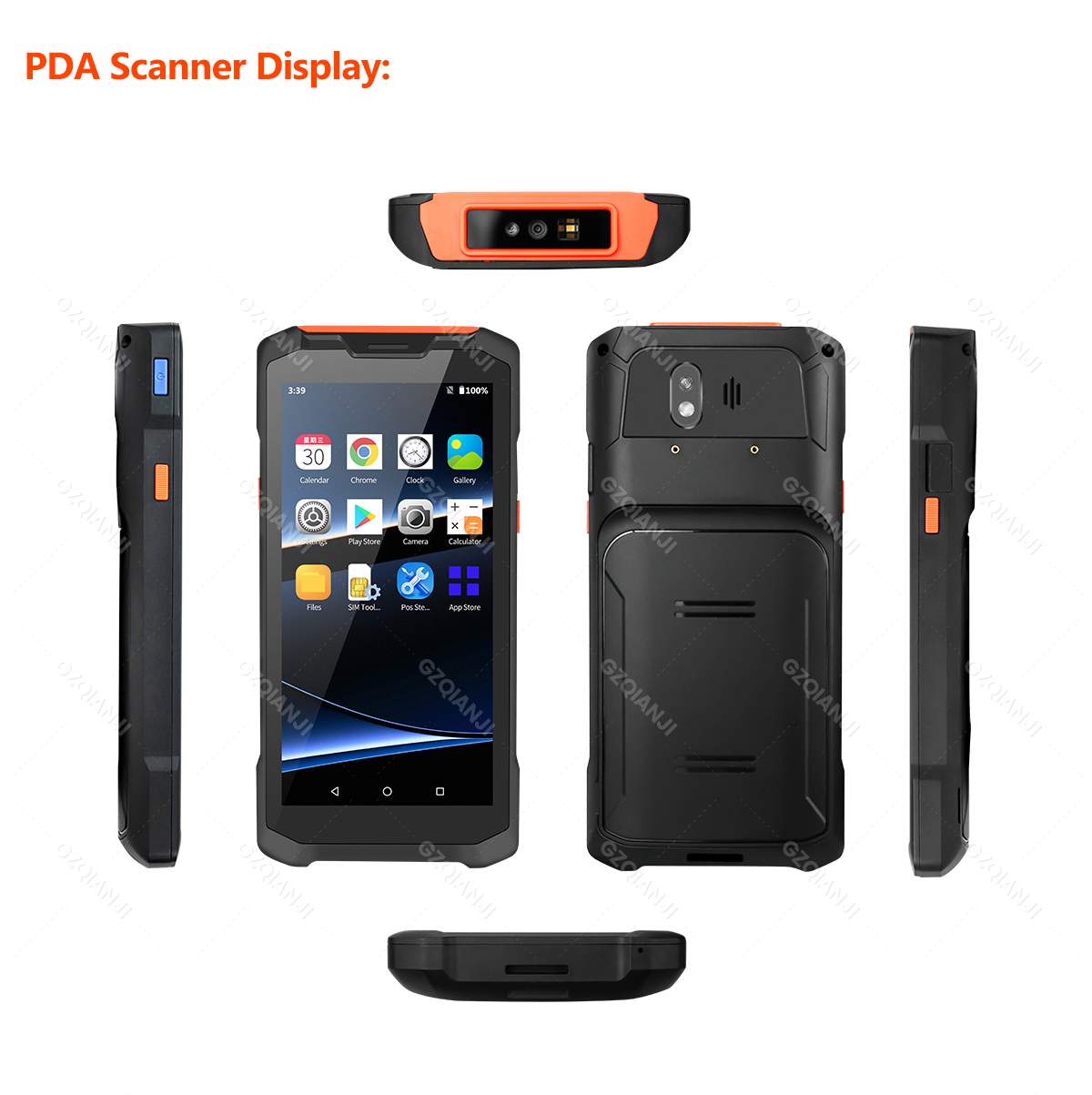 Pda 4G Terminal Android 11 NFC 2D เครื่องสแกนเนอร์ 5.5 หน้าจอสัมผัส 4 ...