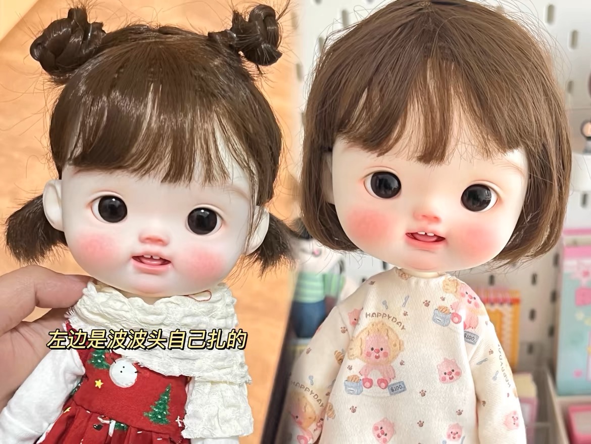 Bjd Big Head diandian Blythe Qbaby วิกผมตุ๊กตาอุปกรณ์เสริมผมผ้าไหมนม ...